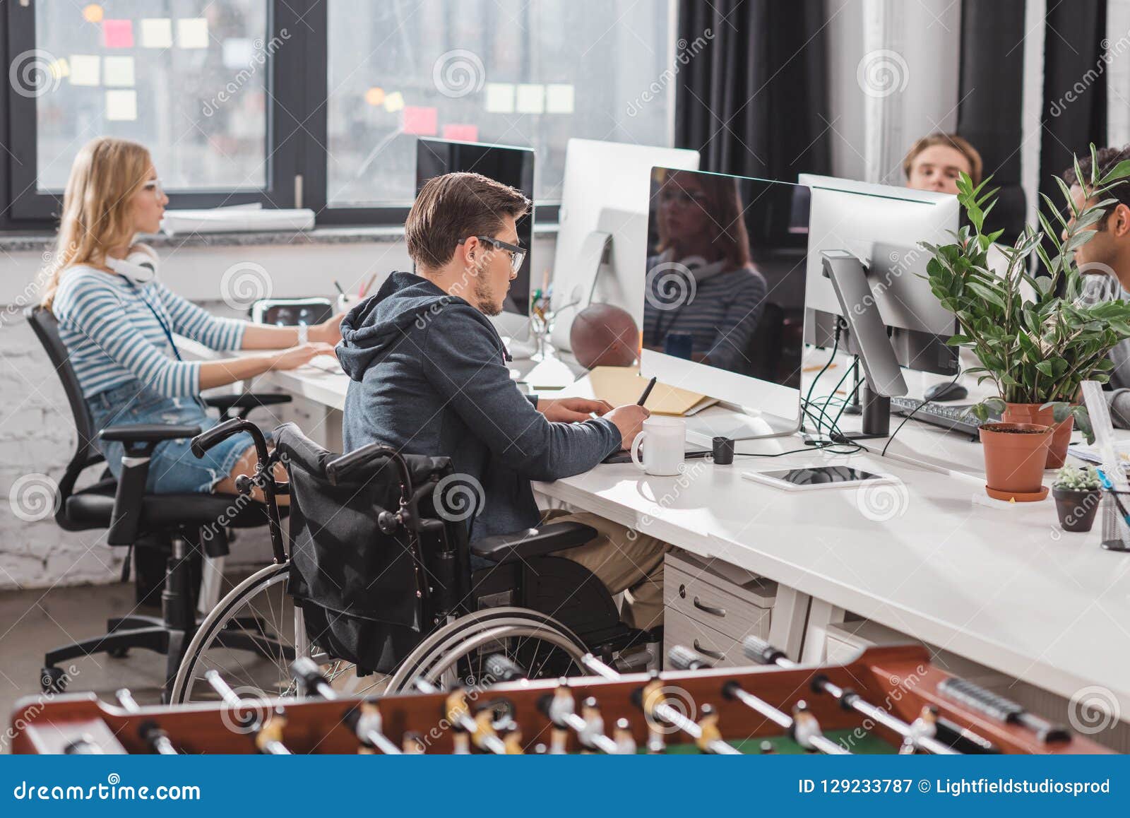 Different people at work stock image. Image of corporate - 129233787