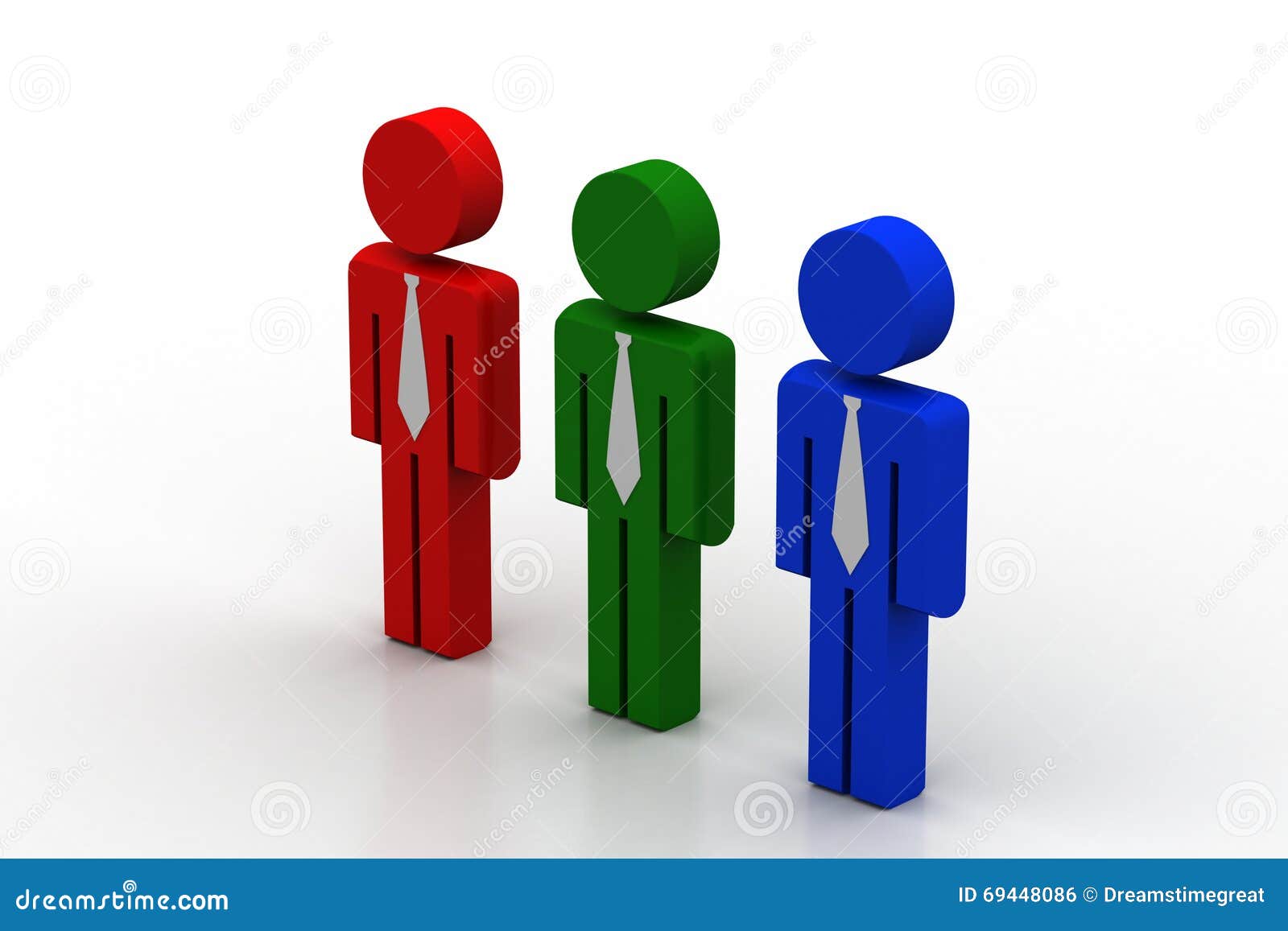 Different Peoples in a Team Stock Illustration - Illustration of ...