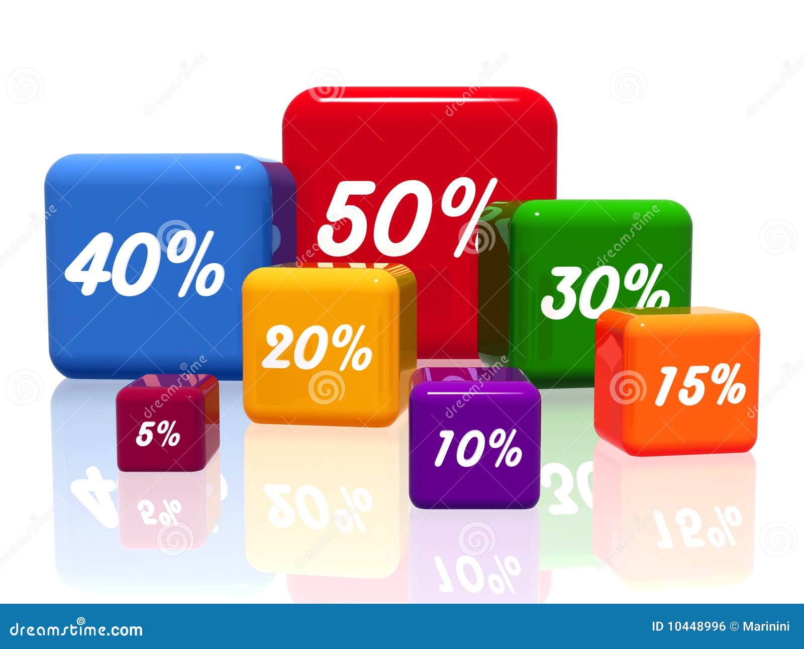 Different Percentages in Color Stock Illustration - Illustration of ...