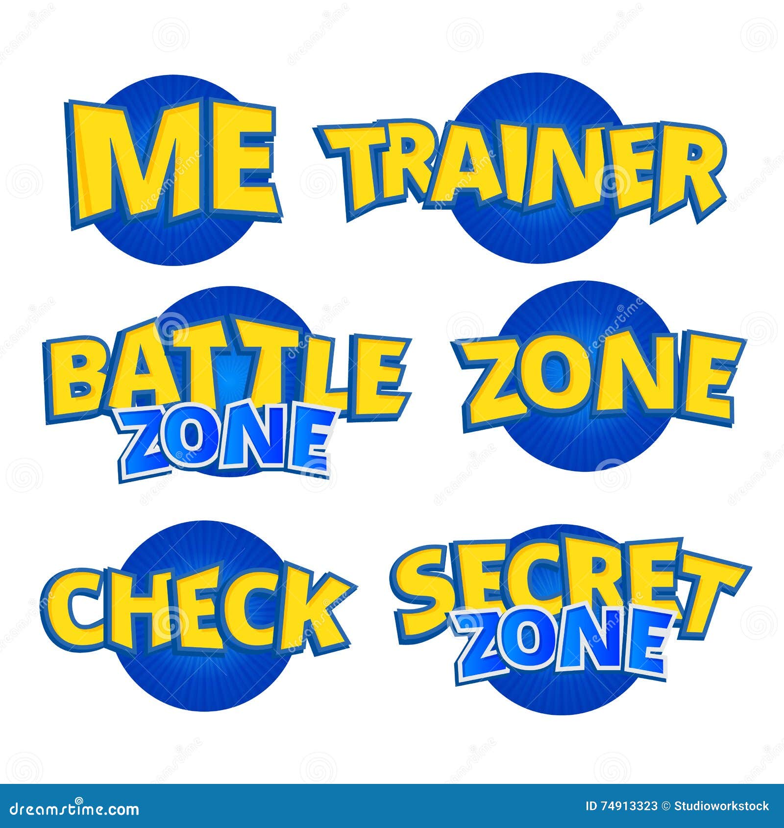 Phrases Written Cartoon Game Stock Illustrations – 3 Phrases Written ...