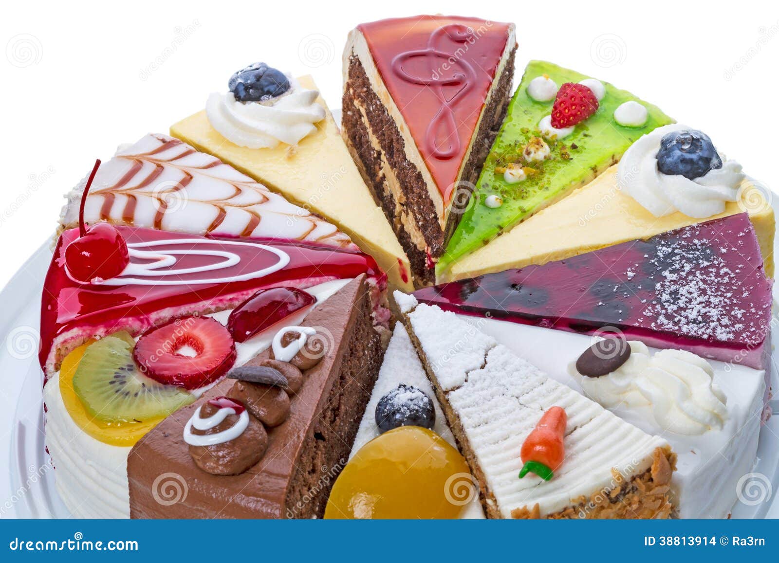 Different Pieces Of Cake Close-up Stock Photo - Image: 38813914