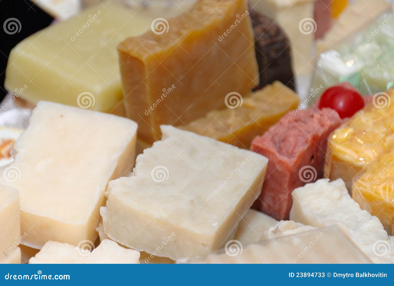 Different Pieces of Natural Soap Stock Image - Image of natural, hand ...