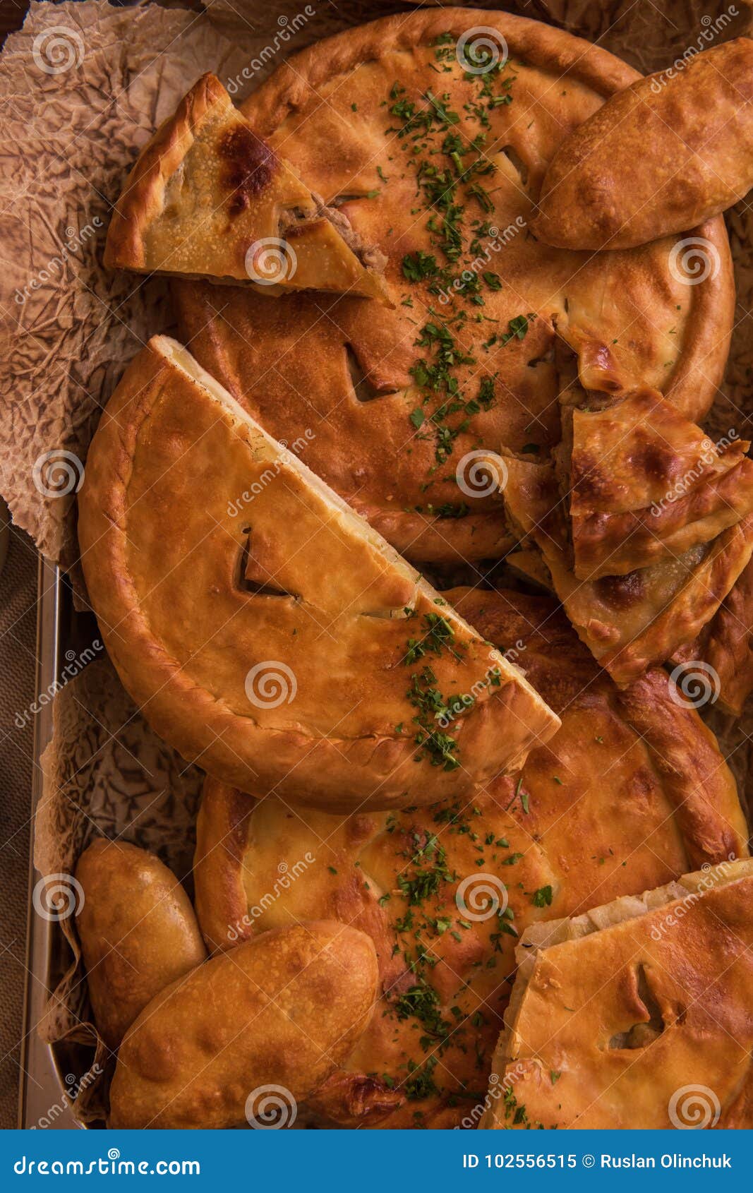 Different pies composition stock image. Image of hearty - 102556515
