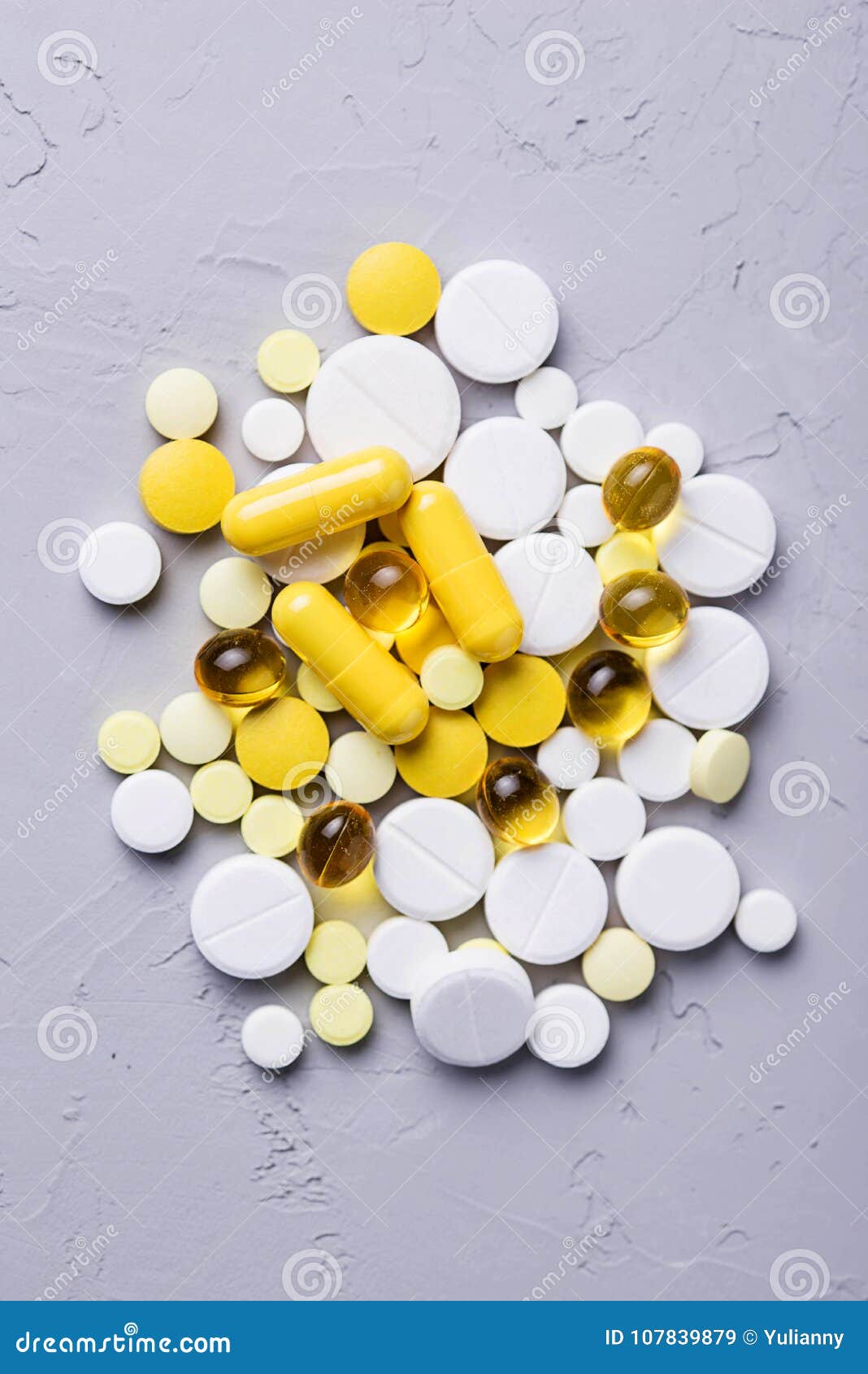 Different Pills, Tablets and Capsules. Assorted of Medicines Stock ...