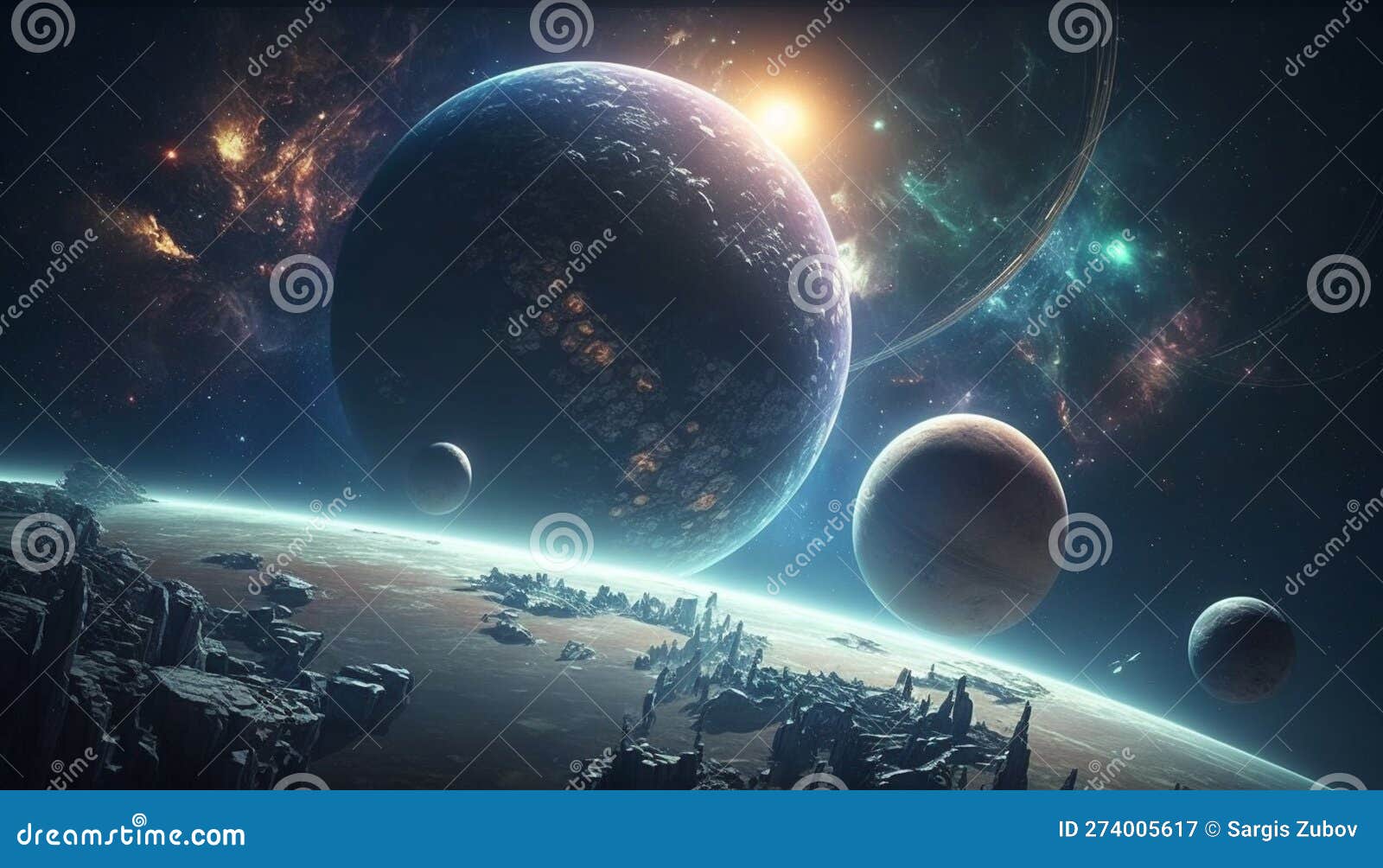 Different Planets In Solar System Vector Illustration | CartoonDealer ...