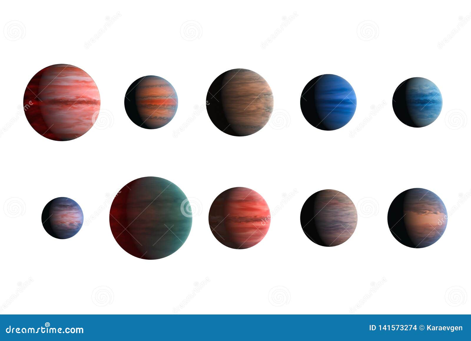 Different Planets Isolated on White Background. Elements of this Image ...