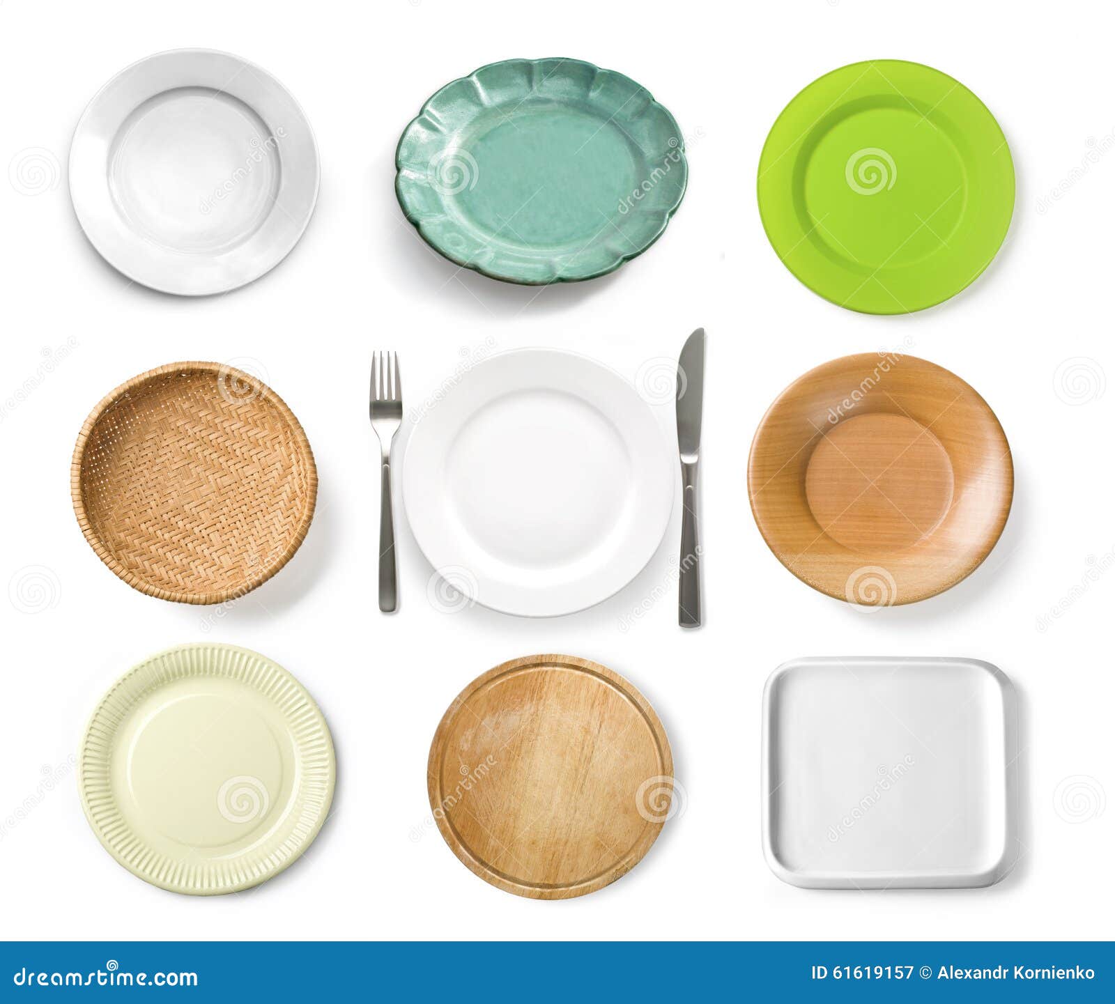 Different plate stock image. Image of blue, group, pottery - 61619157