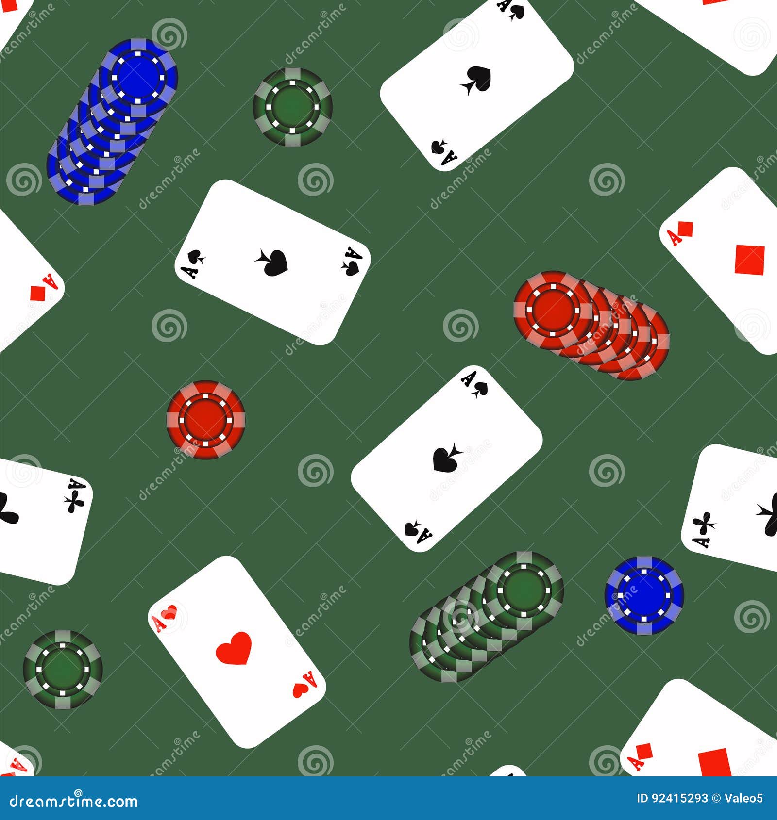 Different Playing Cards Pattern Stock Vector - Illustration of diamond ...