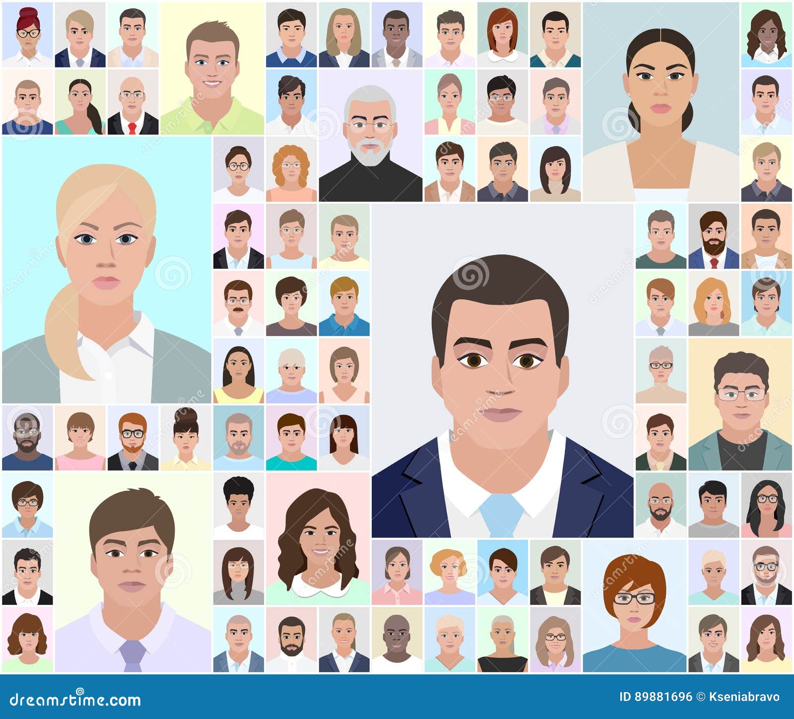 Different Portraits, Choose People, Vector Stock Vector - Illustration ...