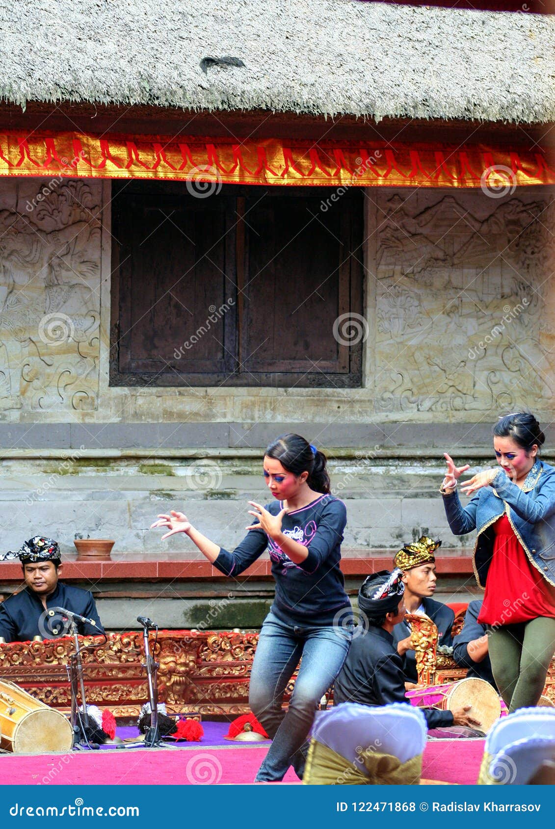 Different Poses of Dancer Woman. Ethnic People. Editorial Stock Photo ...
