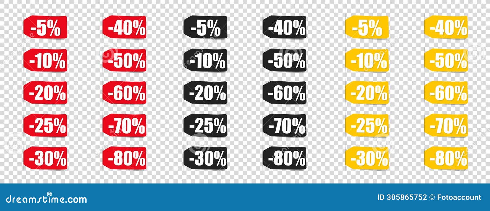 Different Price Tags, Price Labels - Vector Illustrations Isolated on ...