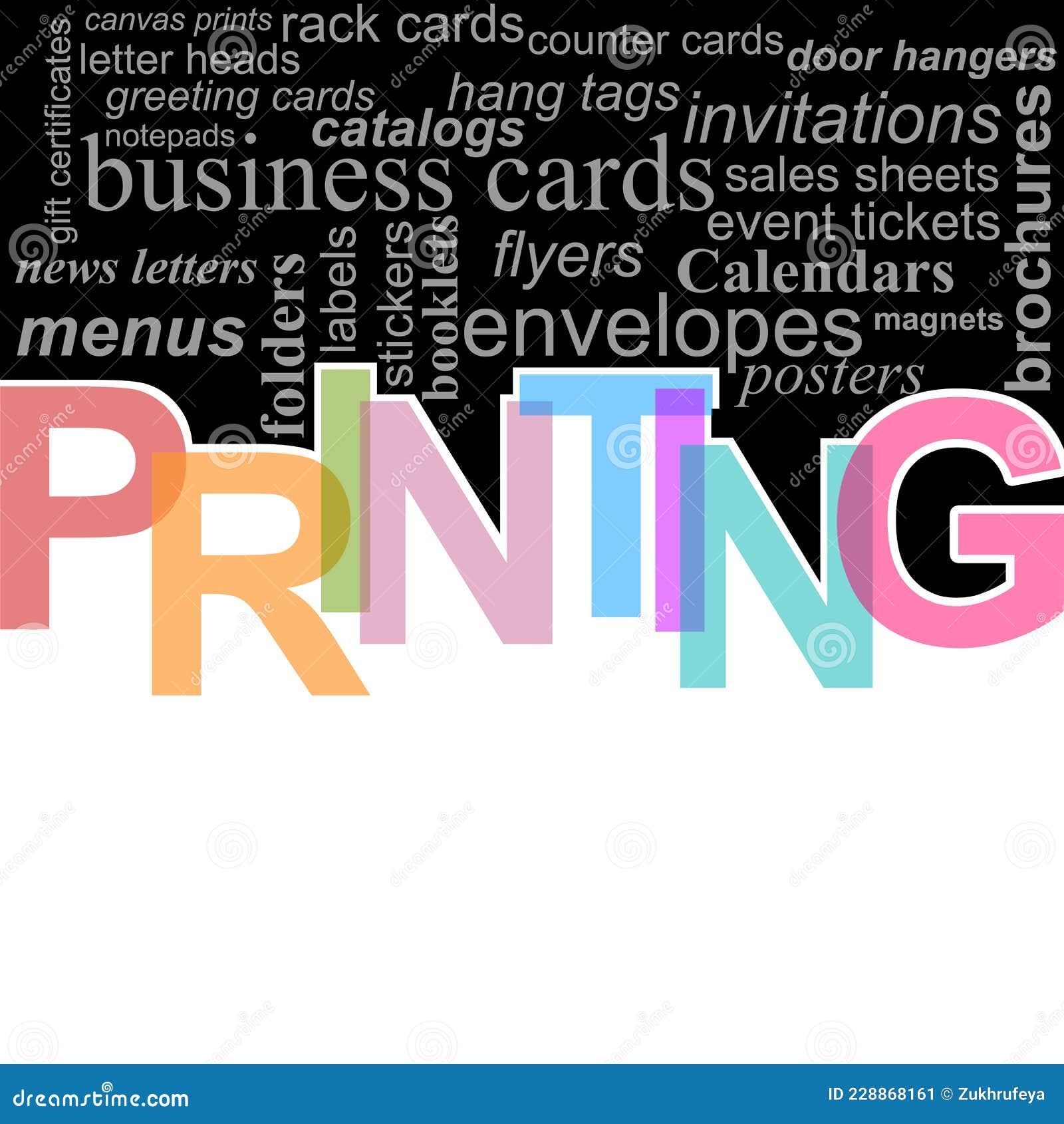 Different Printing Services and Products Stock Image - Image of banners ...