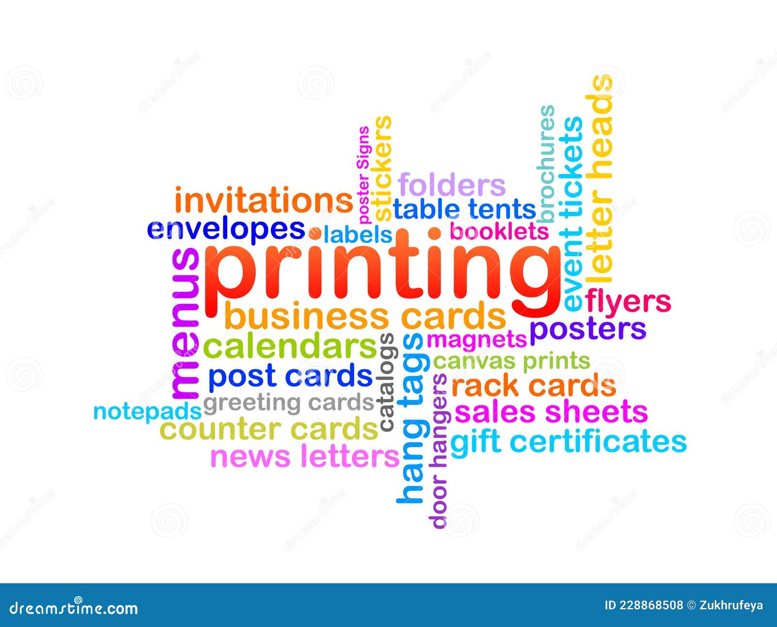 Printing Services, Vector Flat 3d Isometric Illustration ...