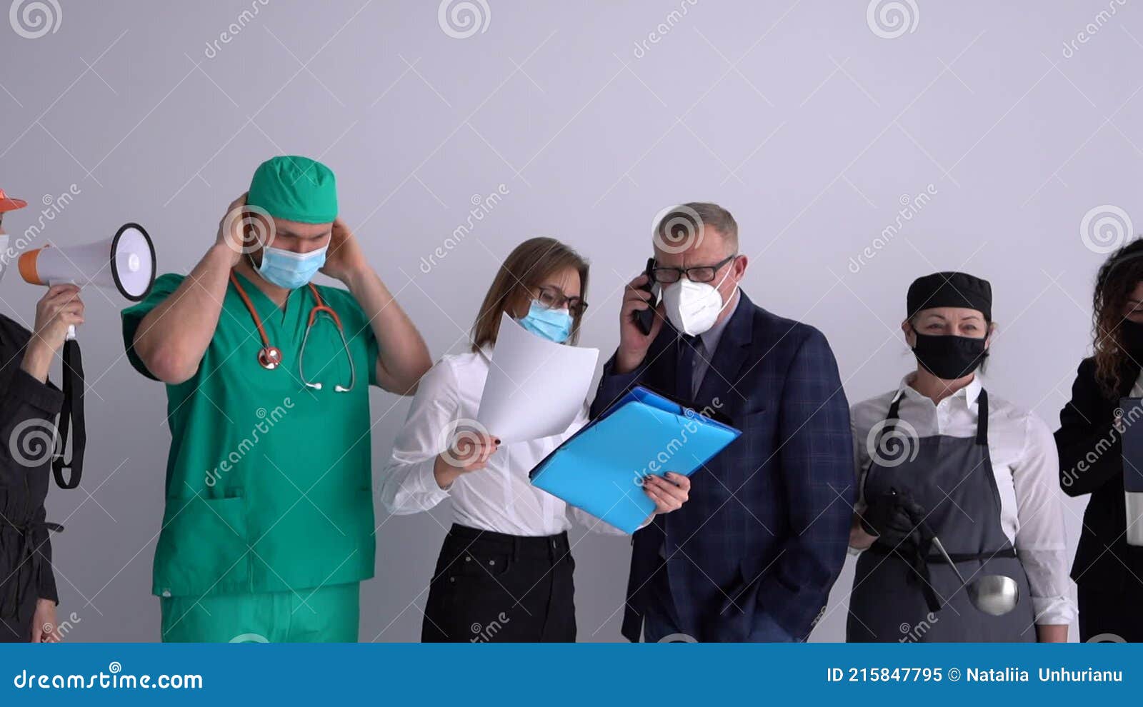 Different Professions, Choice of Occupation Concept. Six People of ...