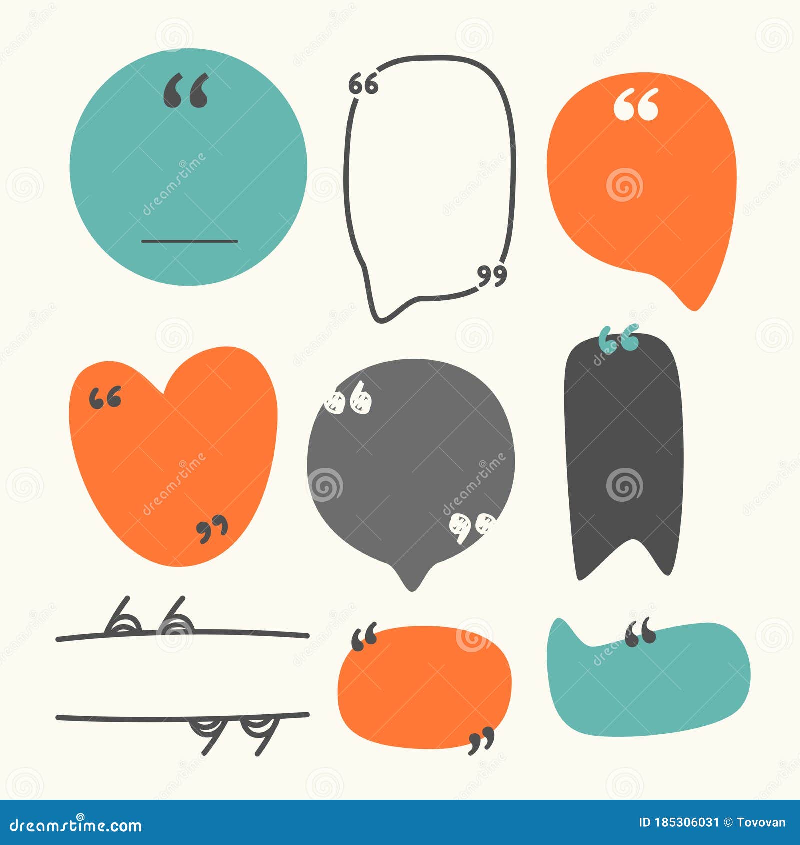 Different Quote Frames Vector Clipart Stock Vector - Illustration of ...