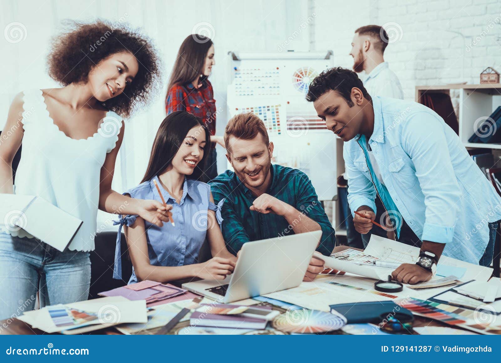 Arm Of All Races And Colors Stacked Together One By One In Unity And ...