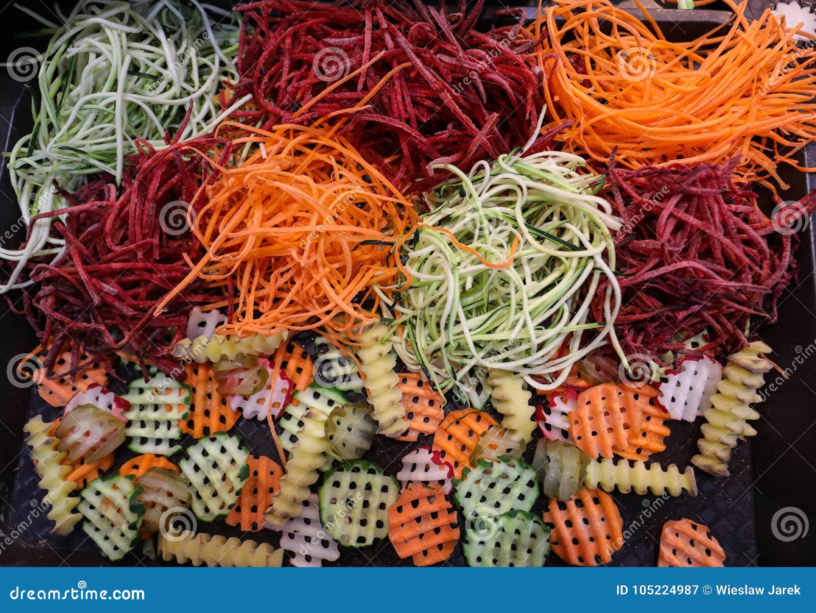 Different Raw Shredded Vegetables As an Example of a Healthy Diet Stock ...