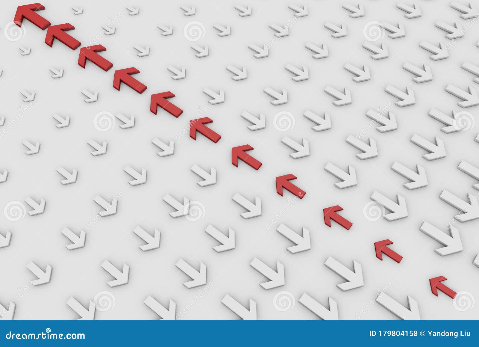 Different Red Arrows, Different and Competitive Stock Illustration ...