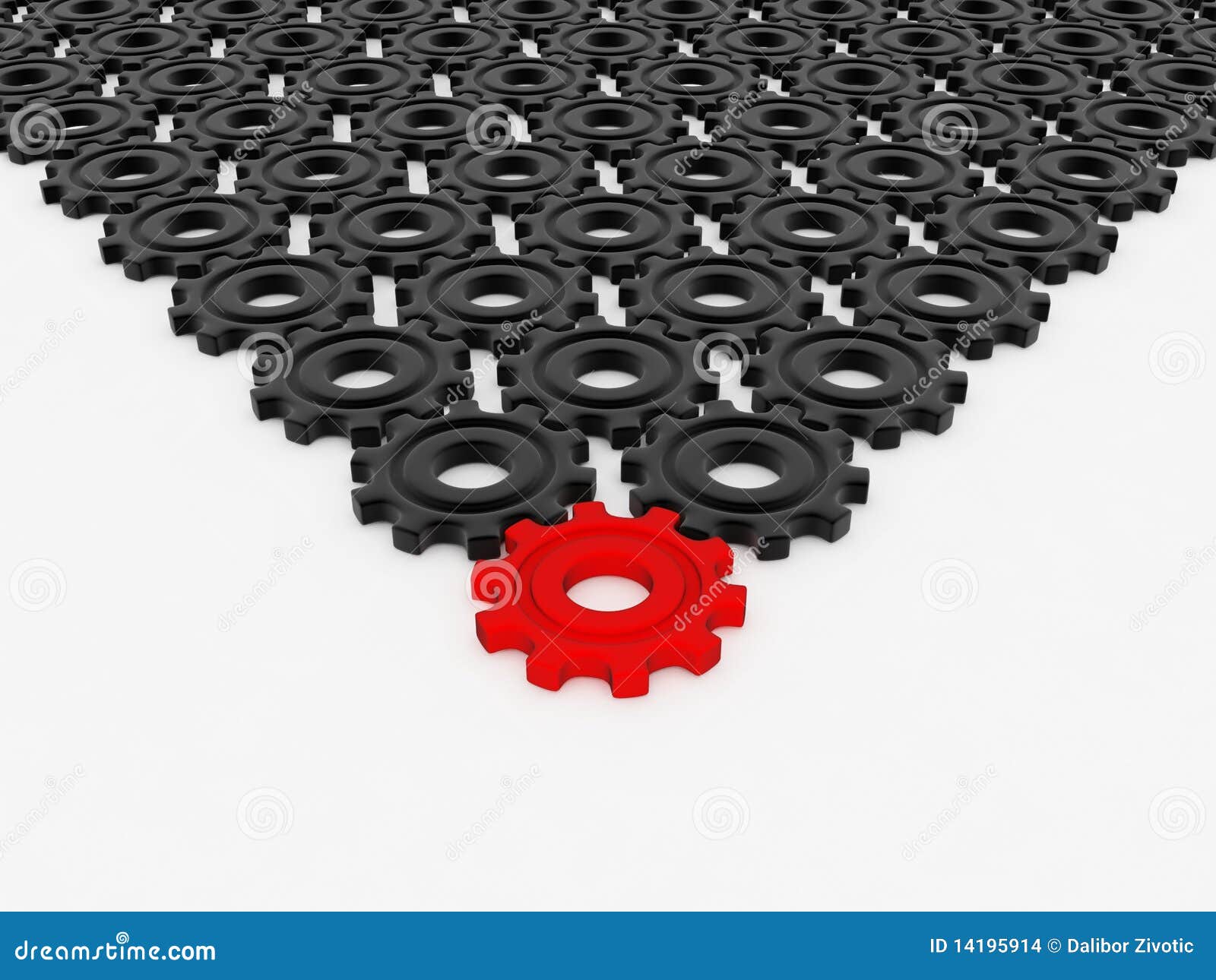 Different red gear stock illustration. Illustration of reflection ...