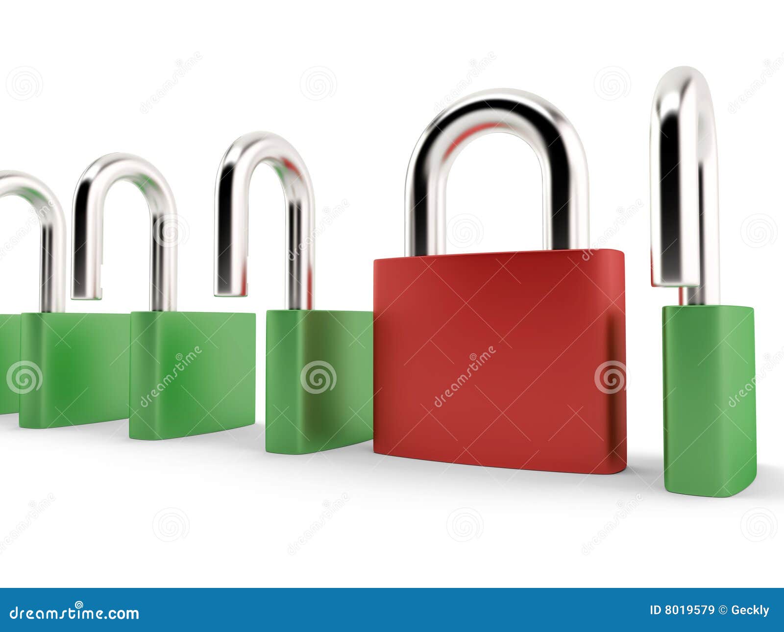 Different red padlock stock illustration. Illustration of reflection ...