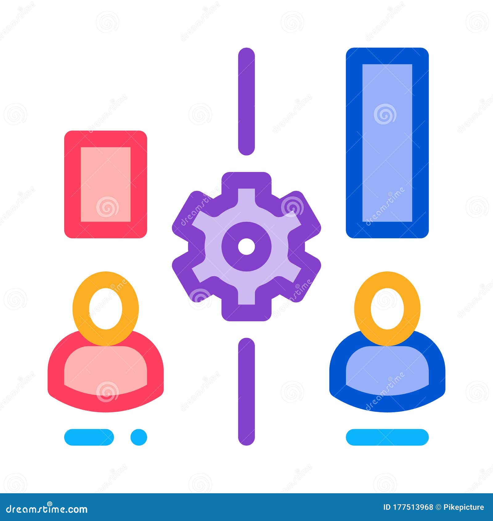 Different Resources of People Icon Vector Outline Illustration Stock ...