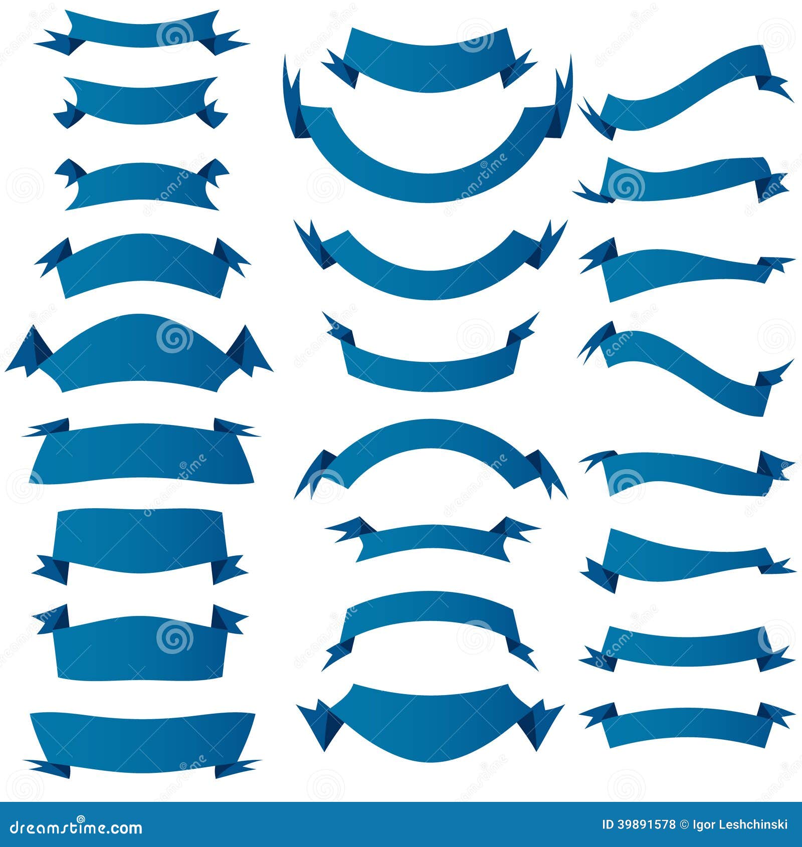 Different Retro Style Ribbons Stock Vector - Illustration of painting ...