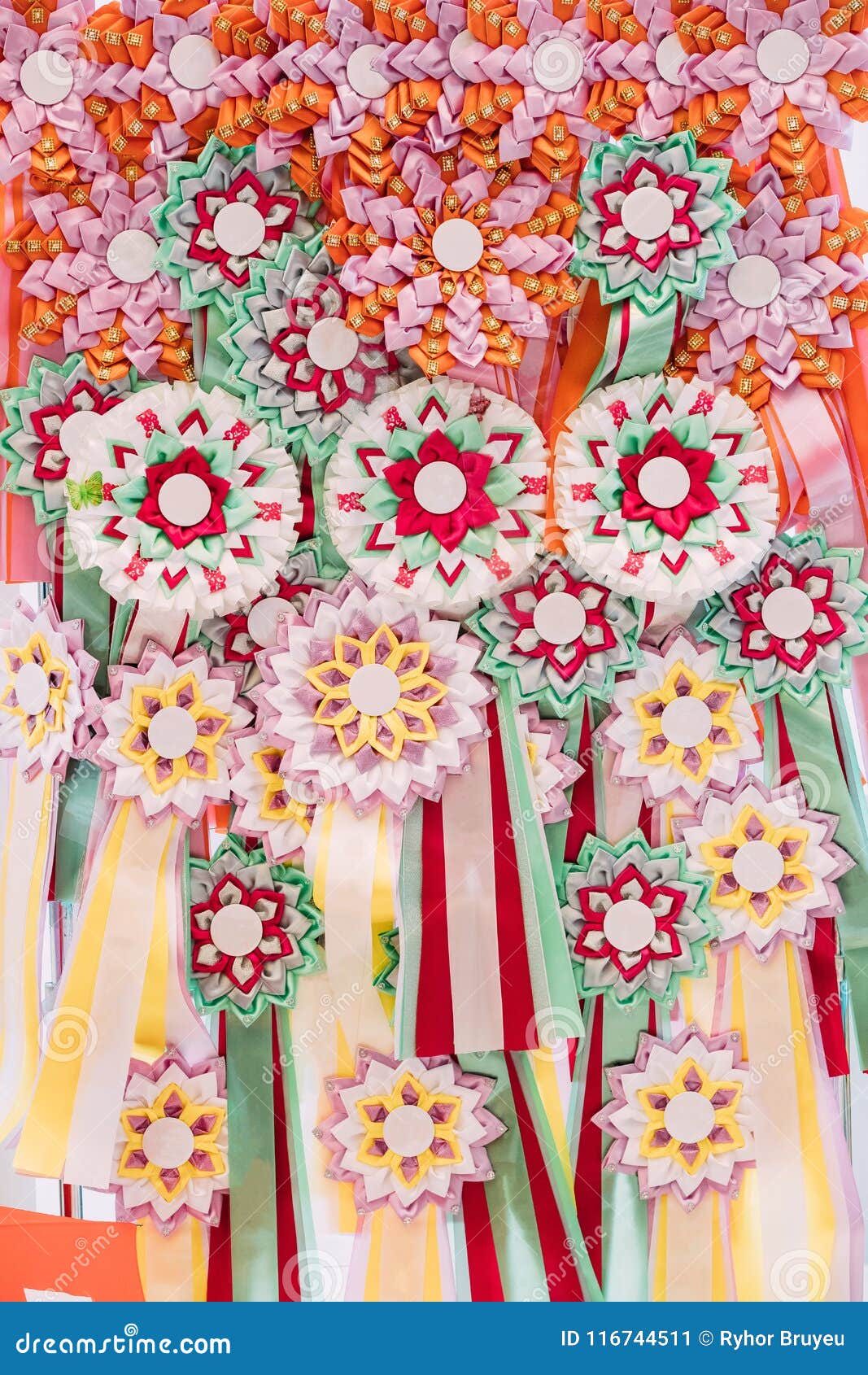 Ribbon Awards Badges for Winners in Competition Stock Image - Image of ...