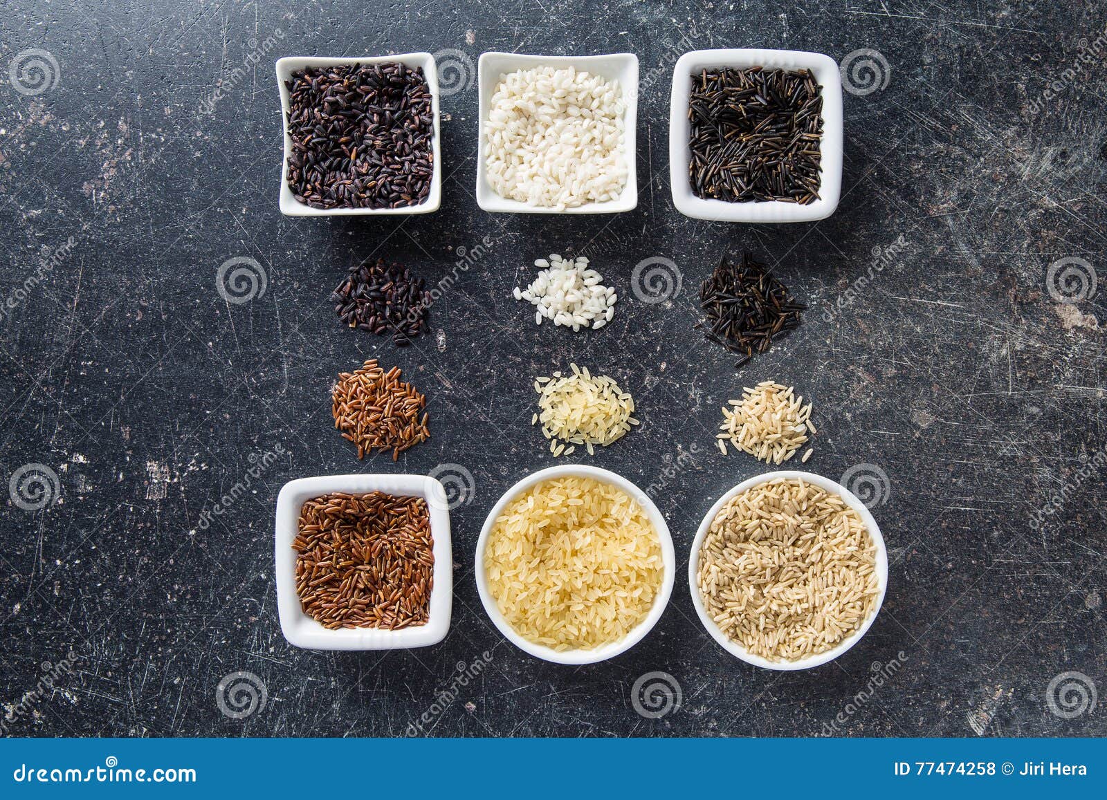 Different rice varieties. stock photo. Image of vegan - 77474258
