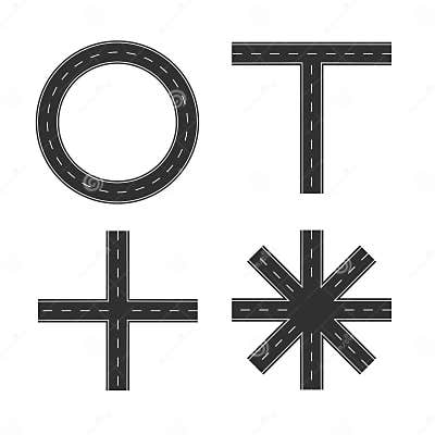 Different Road Junctions. Types of Crossroads. Stock Vector ...