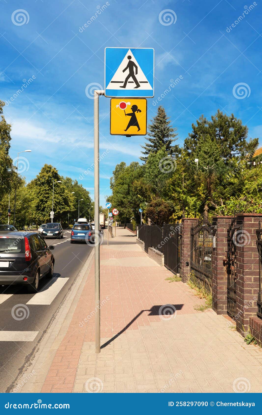Different Road Signs Outdoors on Sunny Day Stock Photo - Image of ...