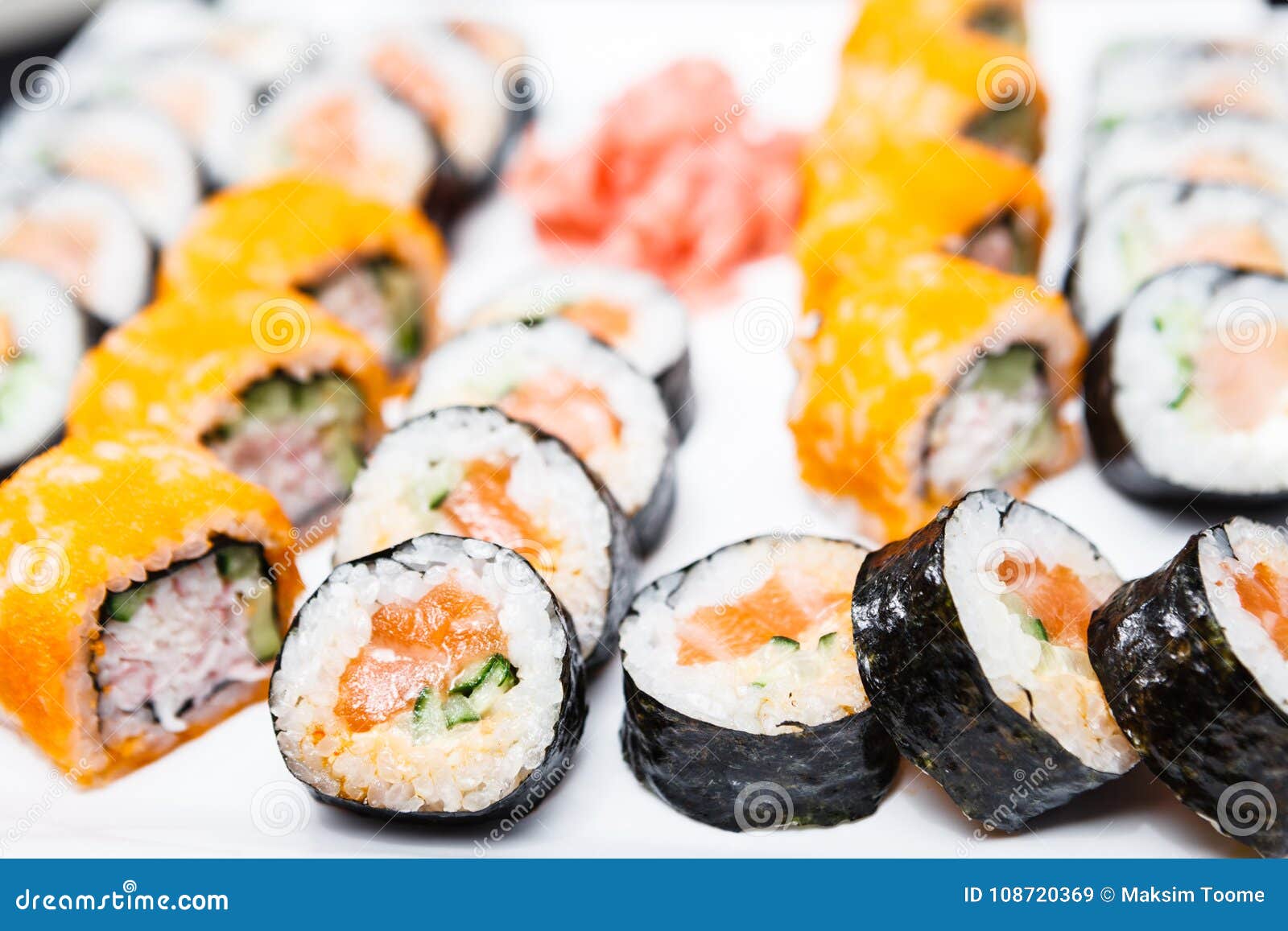 Different rolls set stock image. Image of asian, meal - 108720369