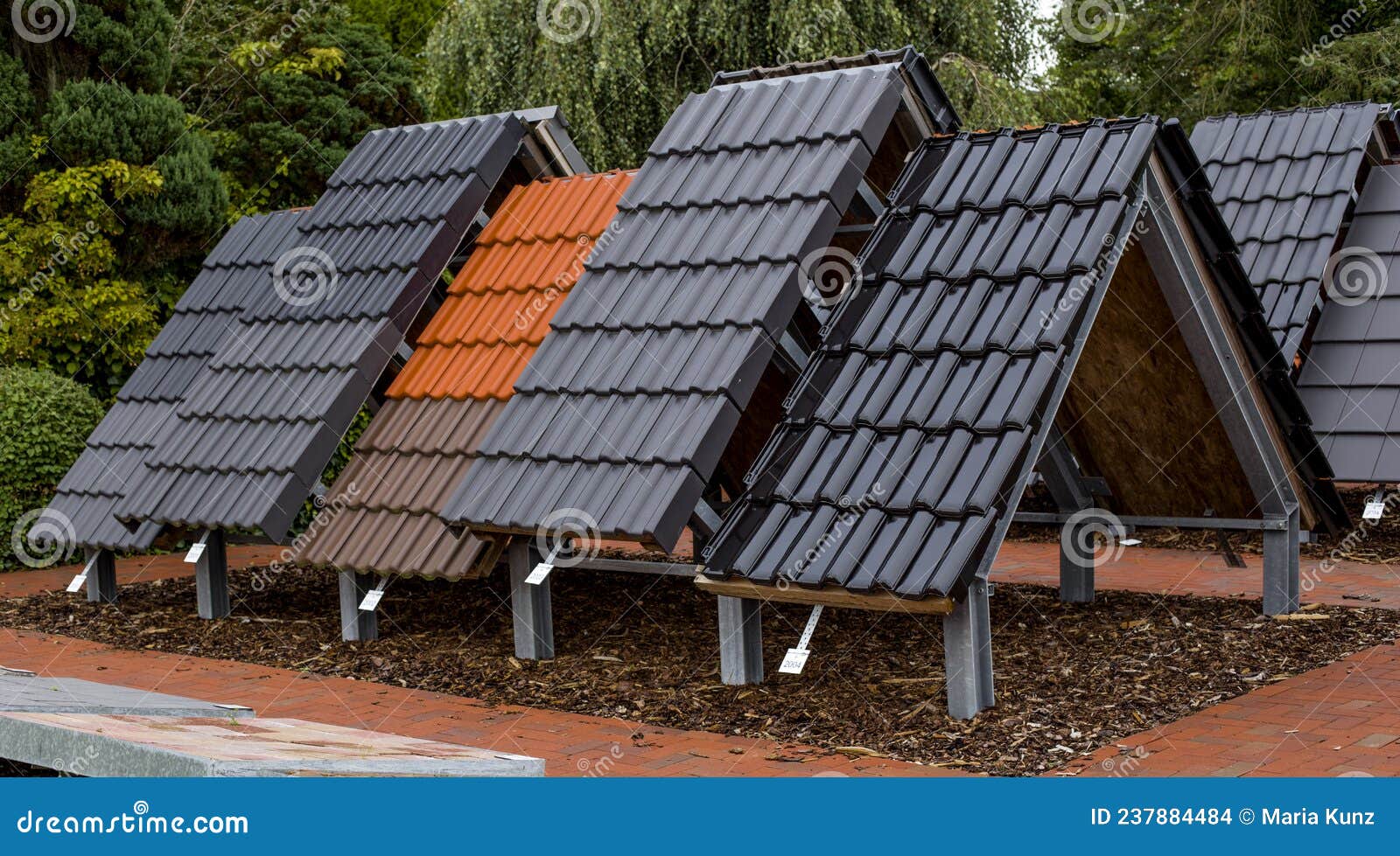 Different Roof Tiles on Display Stock Photo - Image of pattern ...