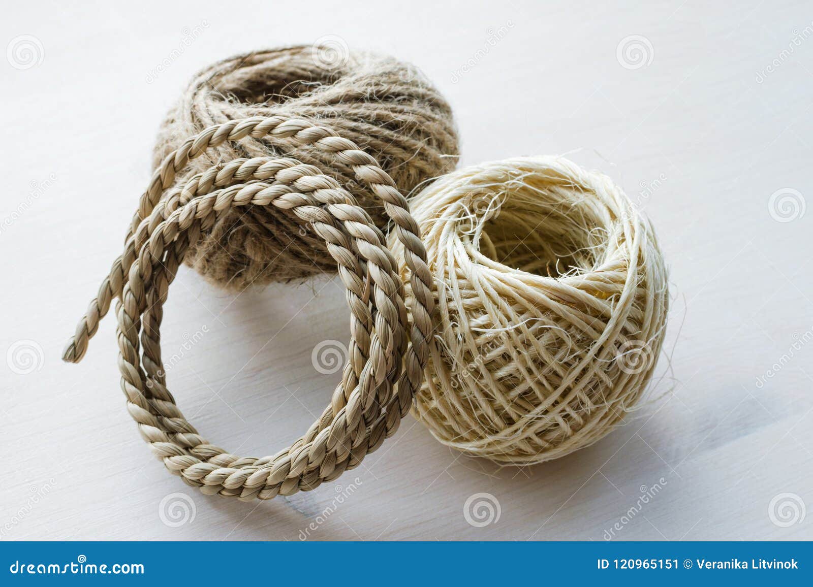 Different Ropes on White Background Stock Image - Image of closeup ...