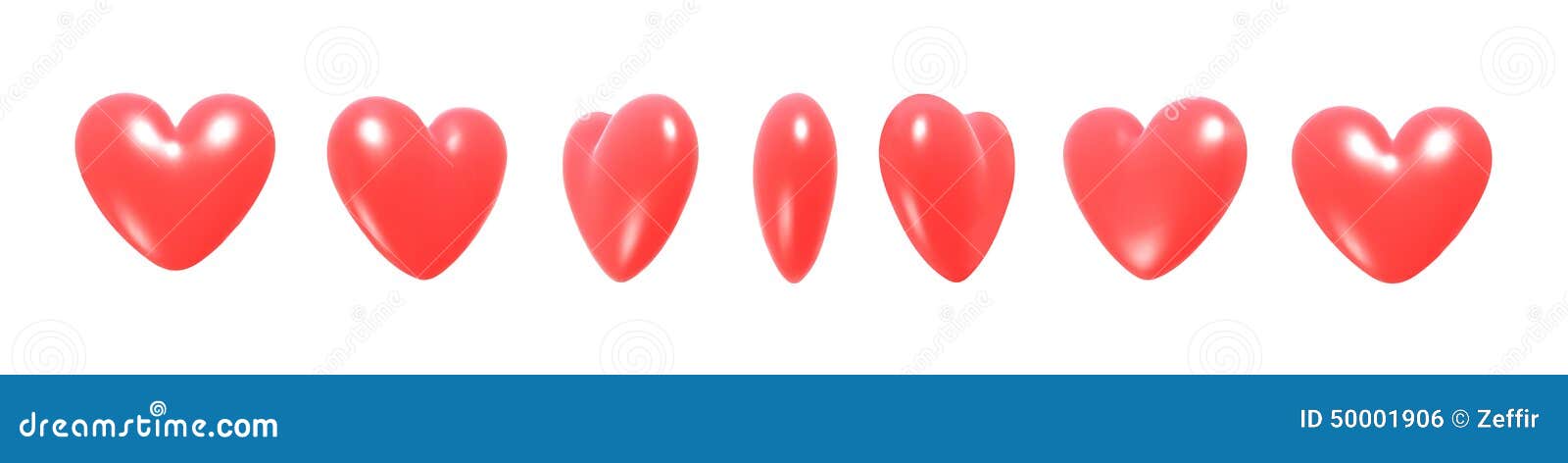 Different rotation heart. stock vector. Illustration of congratulations ...