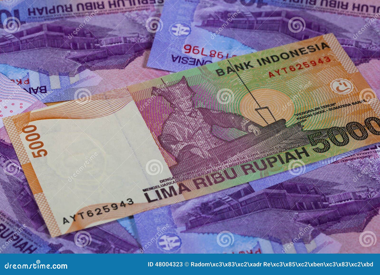 Different rupiah banknotes stock image. Image of profitable - 48004323