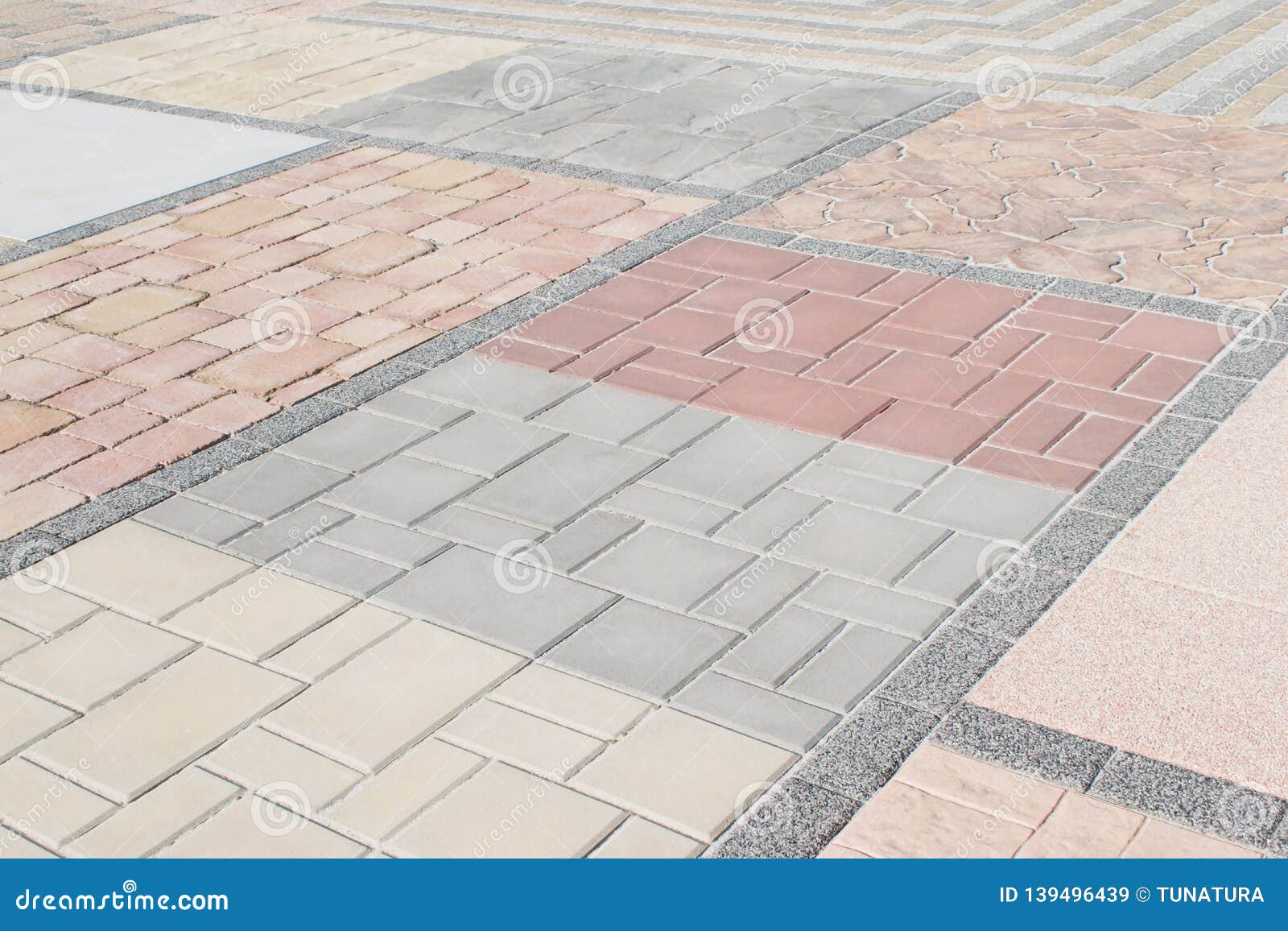 Different Samples of Exterior Pavement Tiles in the Warehouse. Shop ...