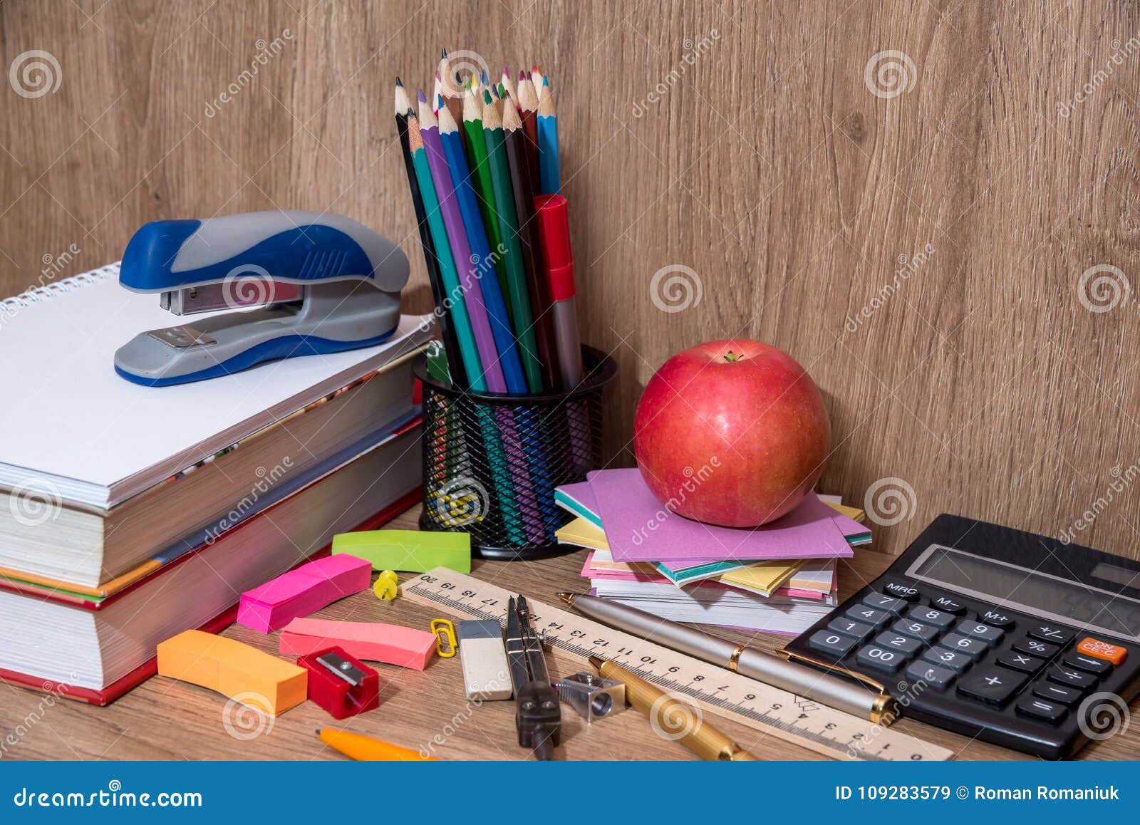 Different school supplies stock image. Image of empty - 109283579