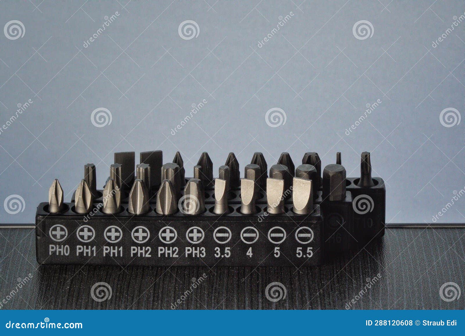 Different Screwdriver Bits Set Stock Photo - Image of bits, torx: 288120608
