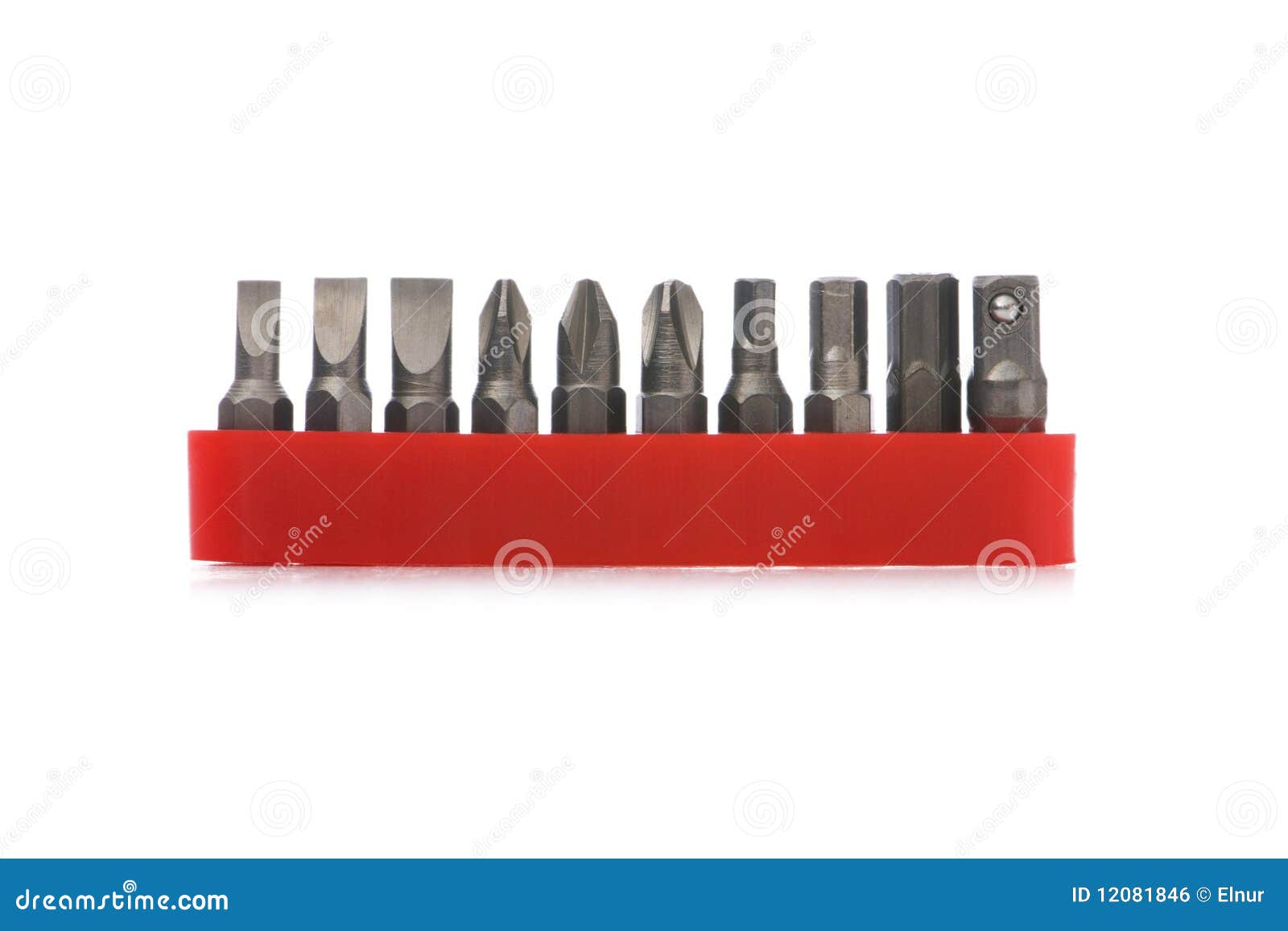 Different Screwdriver Heads Isolated Stock Photo - Image of bolt ...