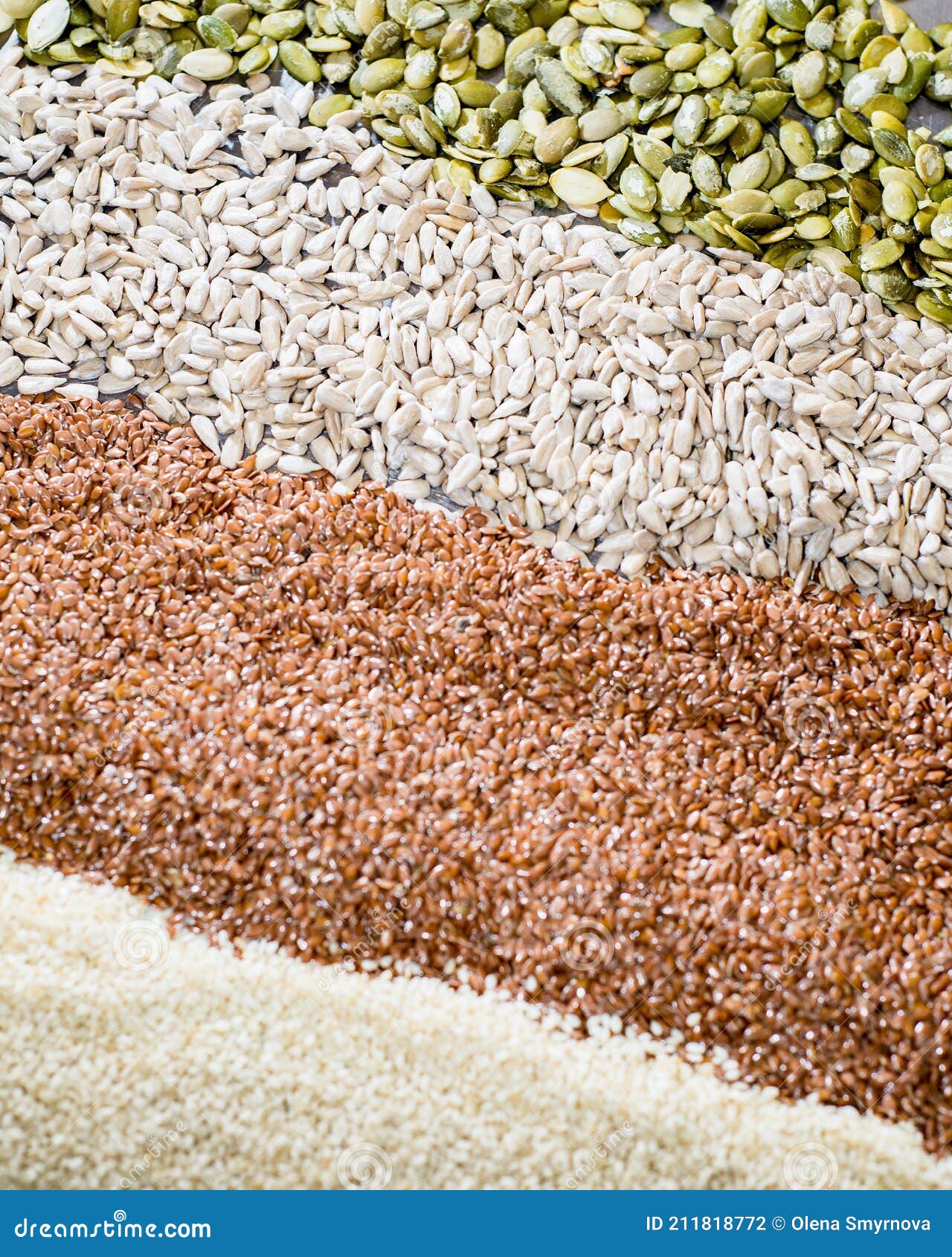Different Seeds are Scattered in Rows. Stock Photo - Image of grains ...