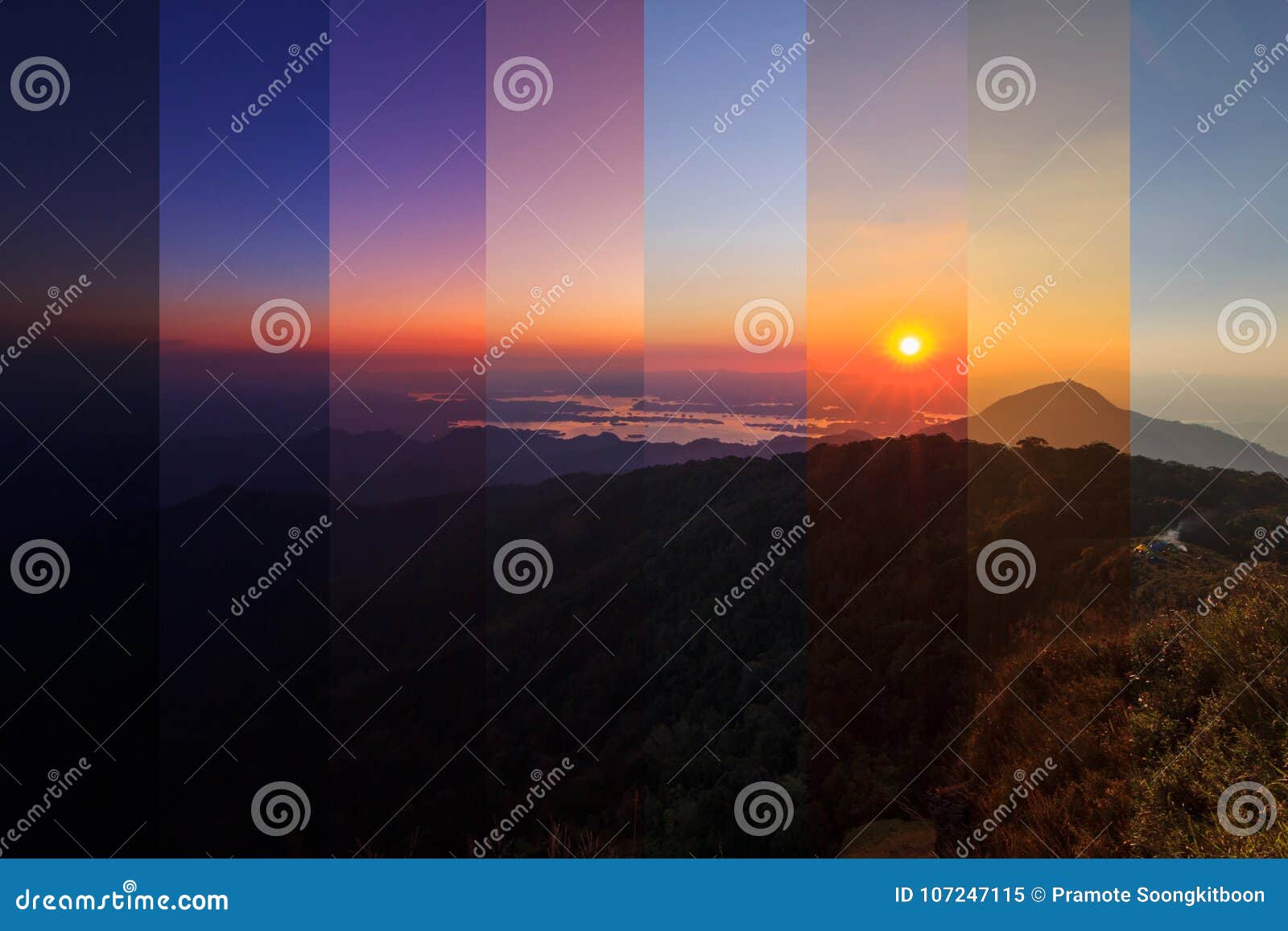 Different Shade Color in Same Frame of High Mountain in Sunset Time ...