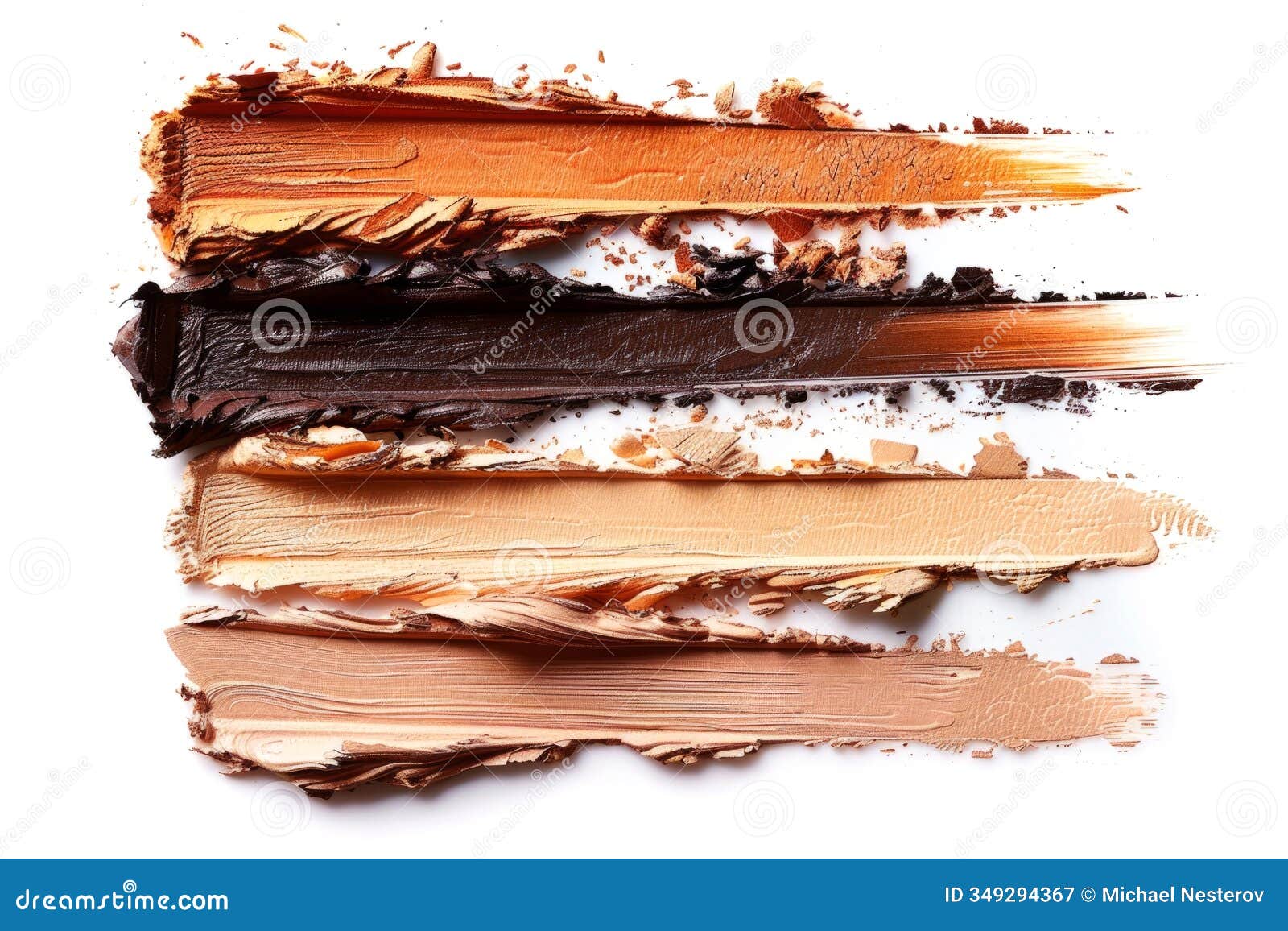 Different Shades of Foundation Makeup on a White Background Editorial ...