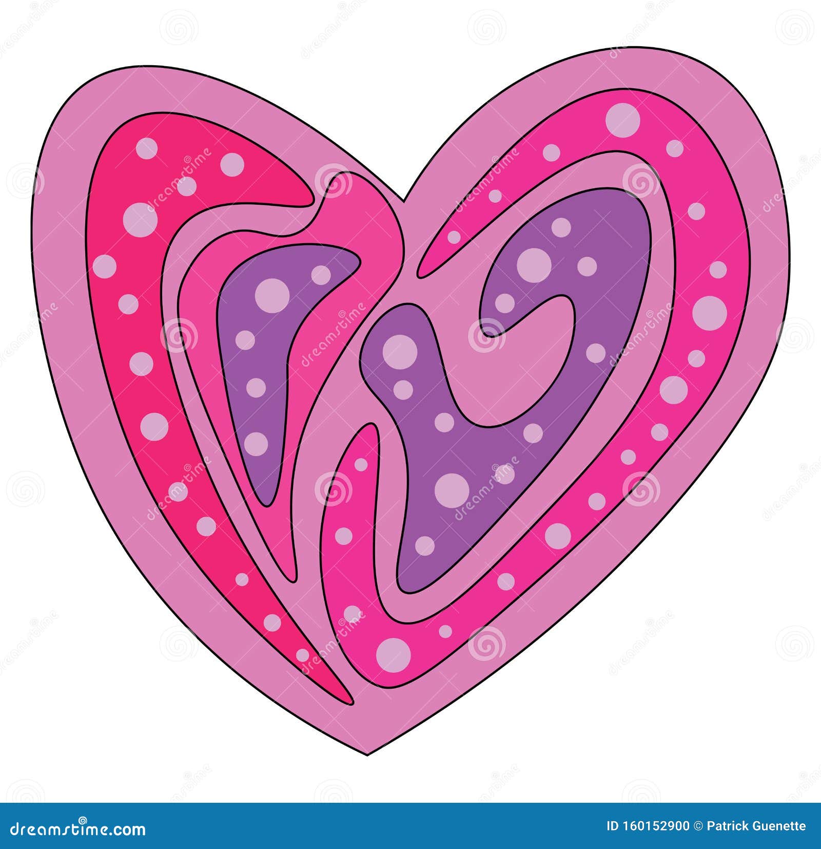 The Different Shades of Pink Heart Vector or Color Illustration Stock ...
