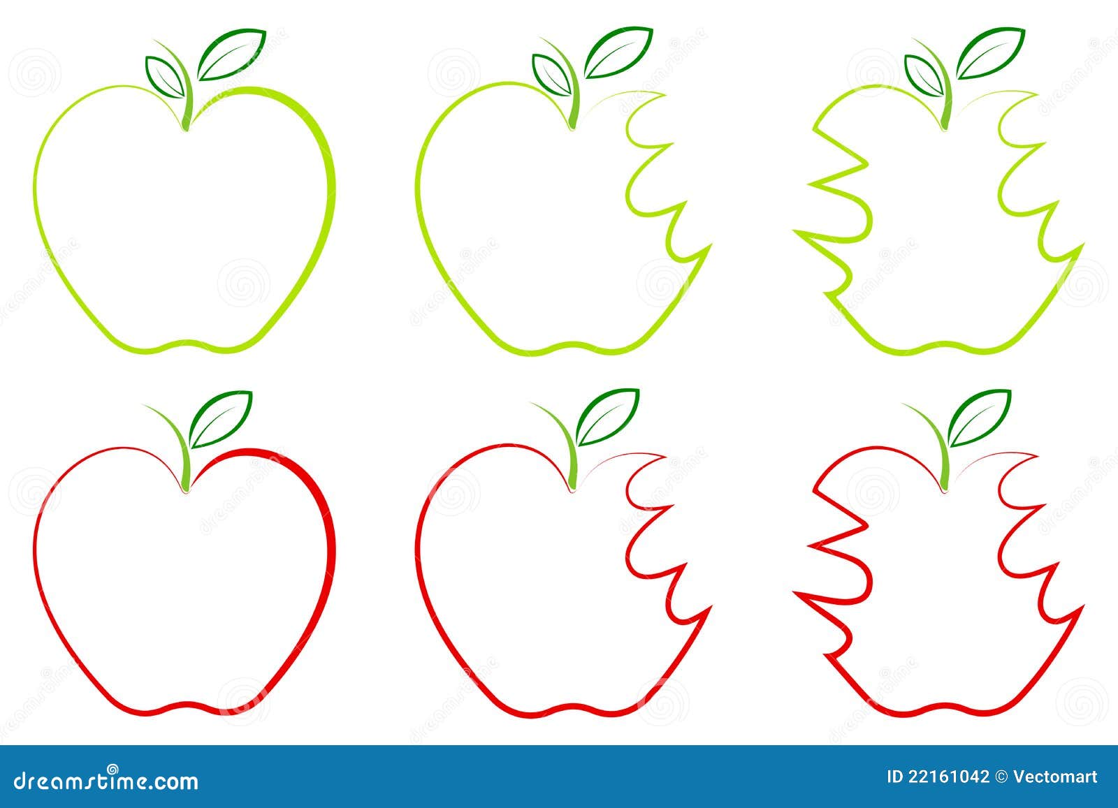 Different shape of Apple stock vector. Illustration of ripe - 22161042