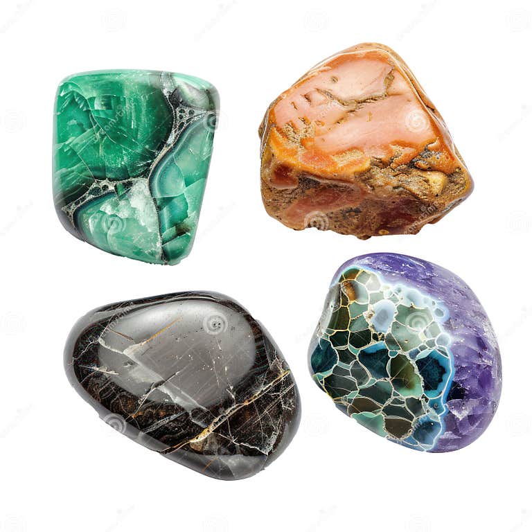 4 Different Shape of Beautiful Gemstone Stone Stock Illustration ...