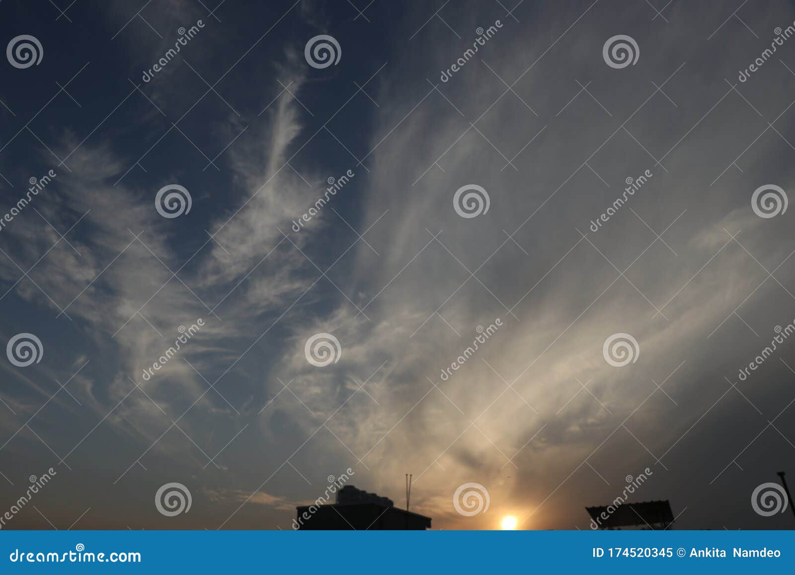 Different Shape in Blue Sky Stock Image - Image of horizon, peace ...