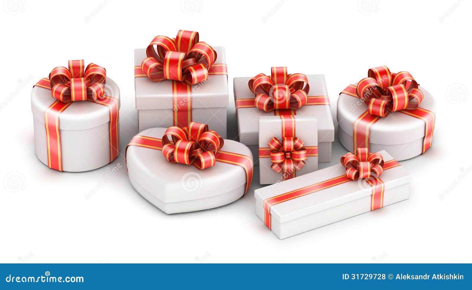Different shape gift boxes stock illustration. Illustration of gift ...