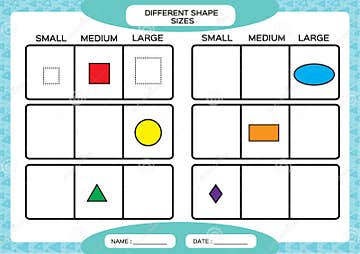 Different Shape Sizes. Small, Medium, Large. Learning Basic Shapes ...