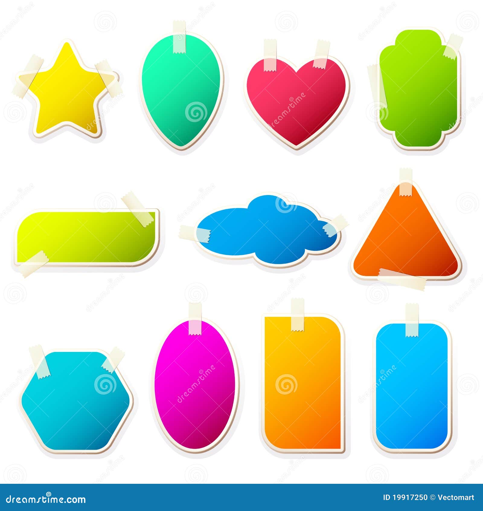 Different Shape Sticker stock illustration. Illustration of background ...