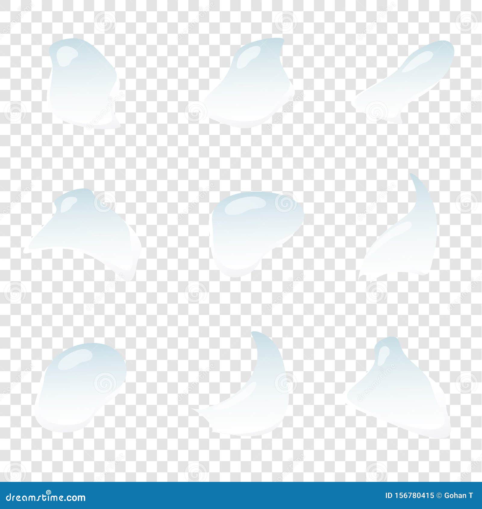 Different Shape of Water Drops Vector Isolated on Transparency ...